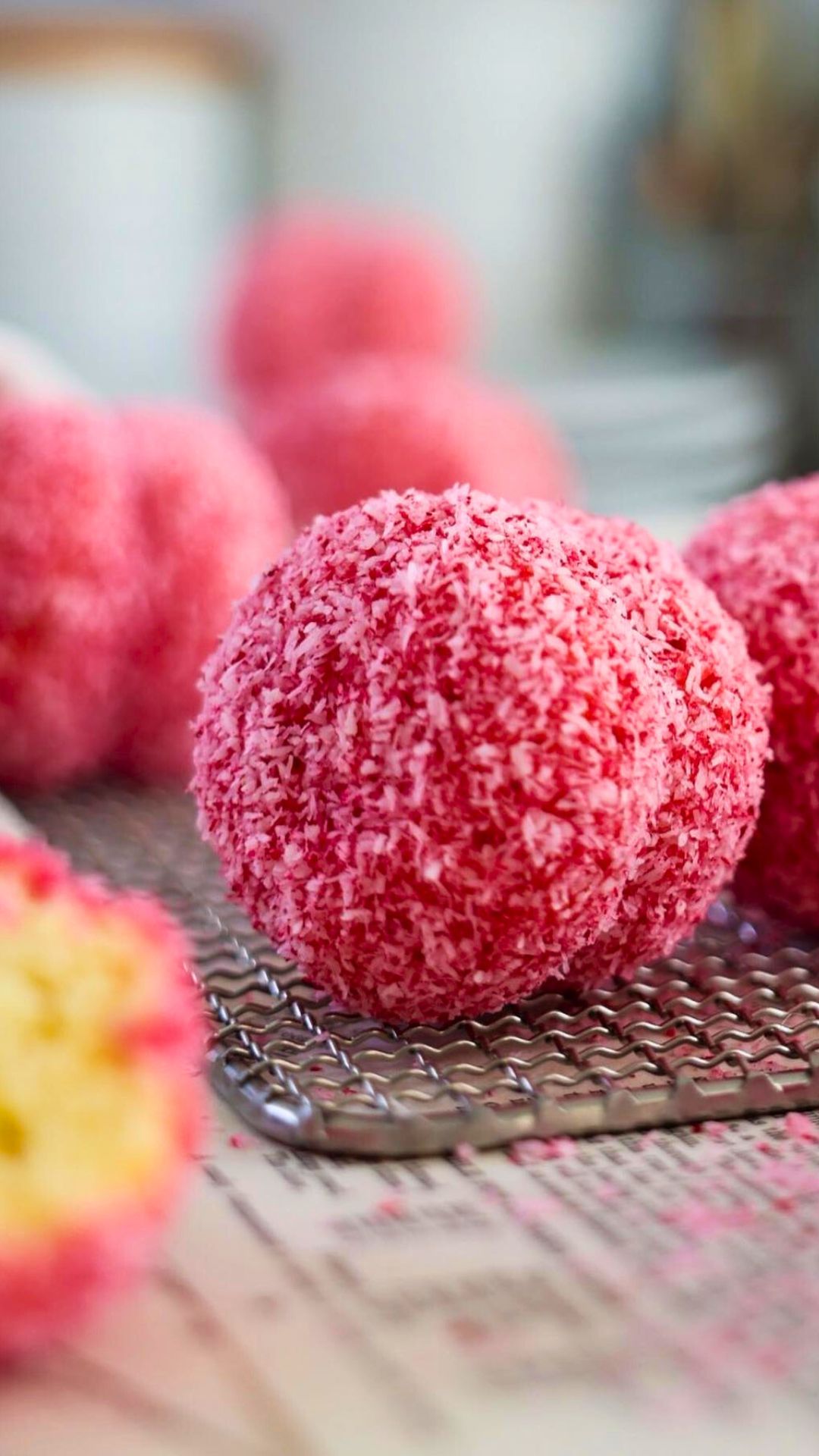 Eggless Snowballs with Apricot Syrup - Condensed Milk & Coconut Recipe