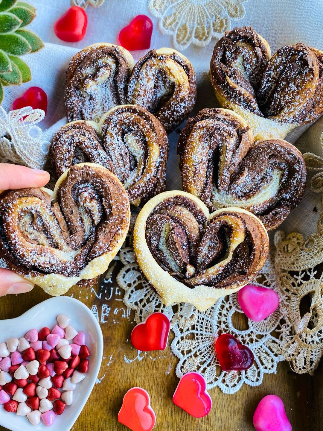 Nutella Puff Pastry Hearts