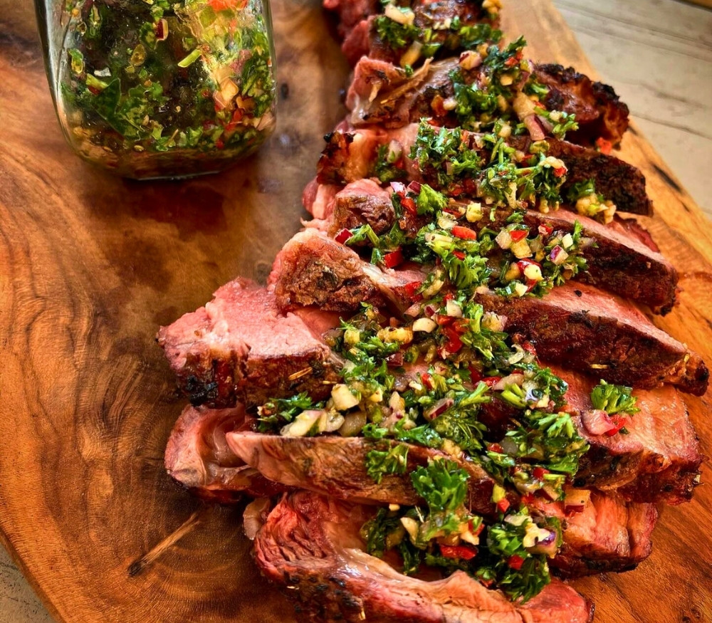 Spicy Slow-Grilled Tomahawk Steak | Chimichurri, Low Carb, Gluten-Free